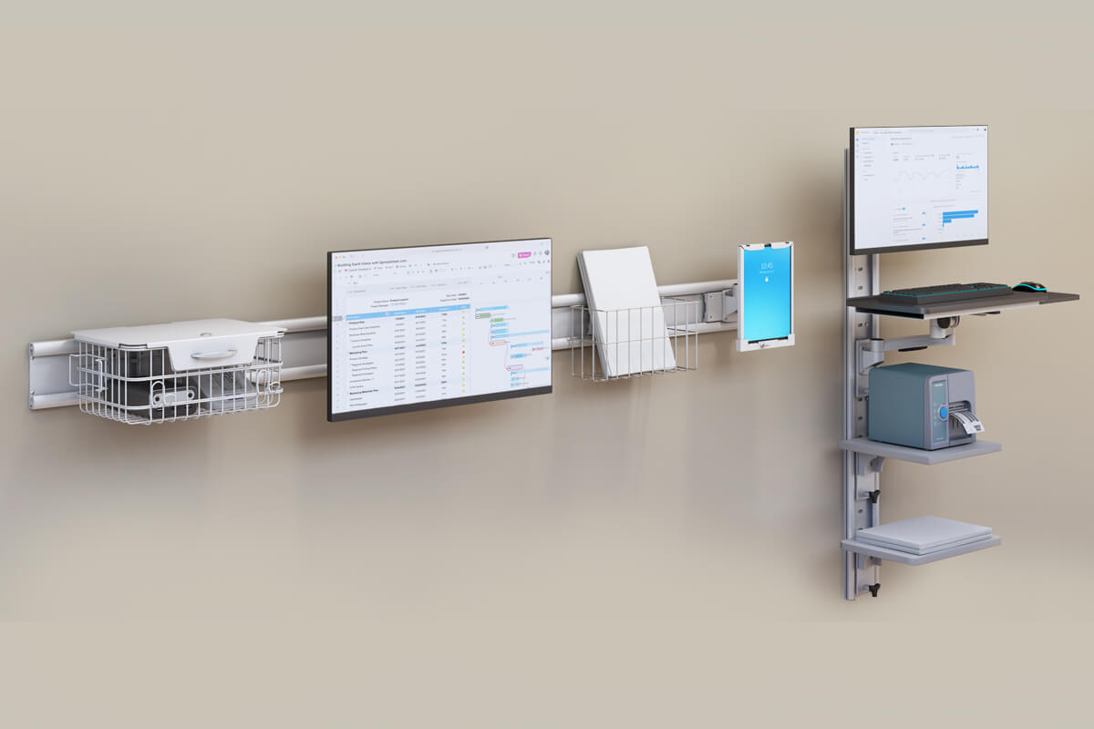 Efficient Wall Mounted Computer Arms for Flexible Workspaces